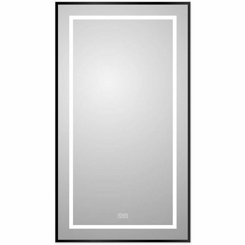 Зеркало BelBagno Kraft 50 SPC-KRAFT-500-900-LED-TCH-WARM-NERO с подсветкой