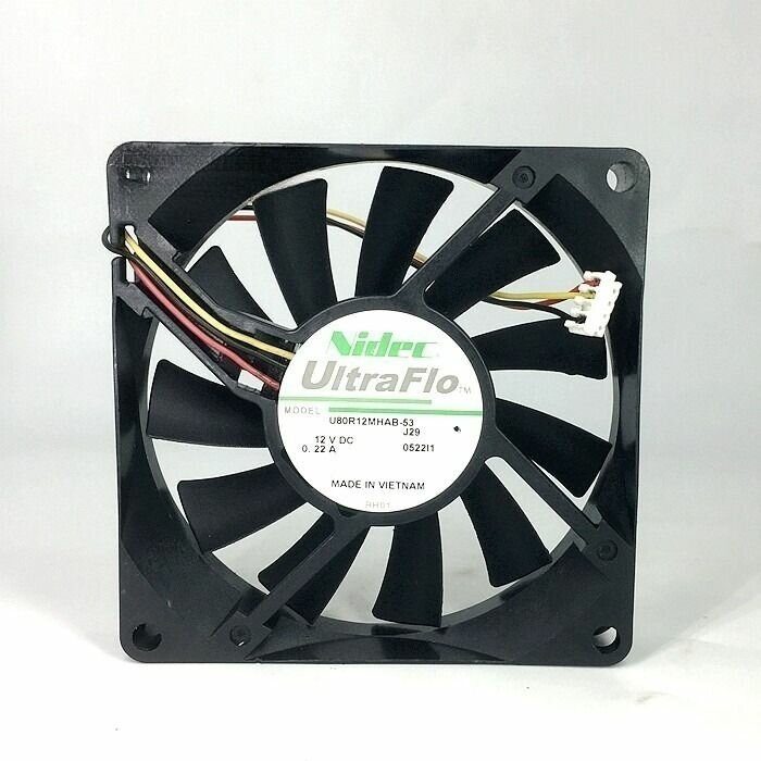Nidec UltraFlo U80R12MHAB-53 12V 0.22A 8 см ультратонкий вентилятор сервера