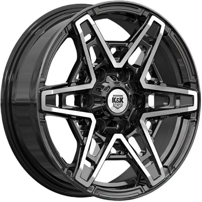 Колесный диск K&K Блэкберн 8x17 6*139.7 ET42 DIA75.1 Алмаз черный