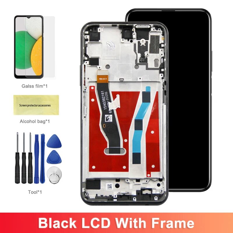 Huawei Y9s STK-L21 STK-LX3 STK-L22 6,59-дюймовый IPS ЖК-экран С Рамкой, Черный, With Black Frame