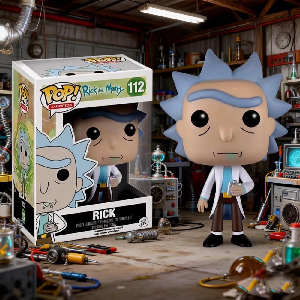 Фигурка Funko POP! Rick and Morty Rick (Replica), винил, голубой, 10 см