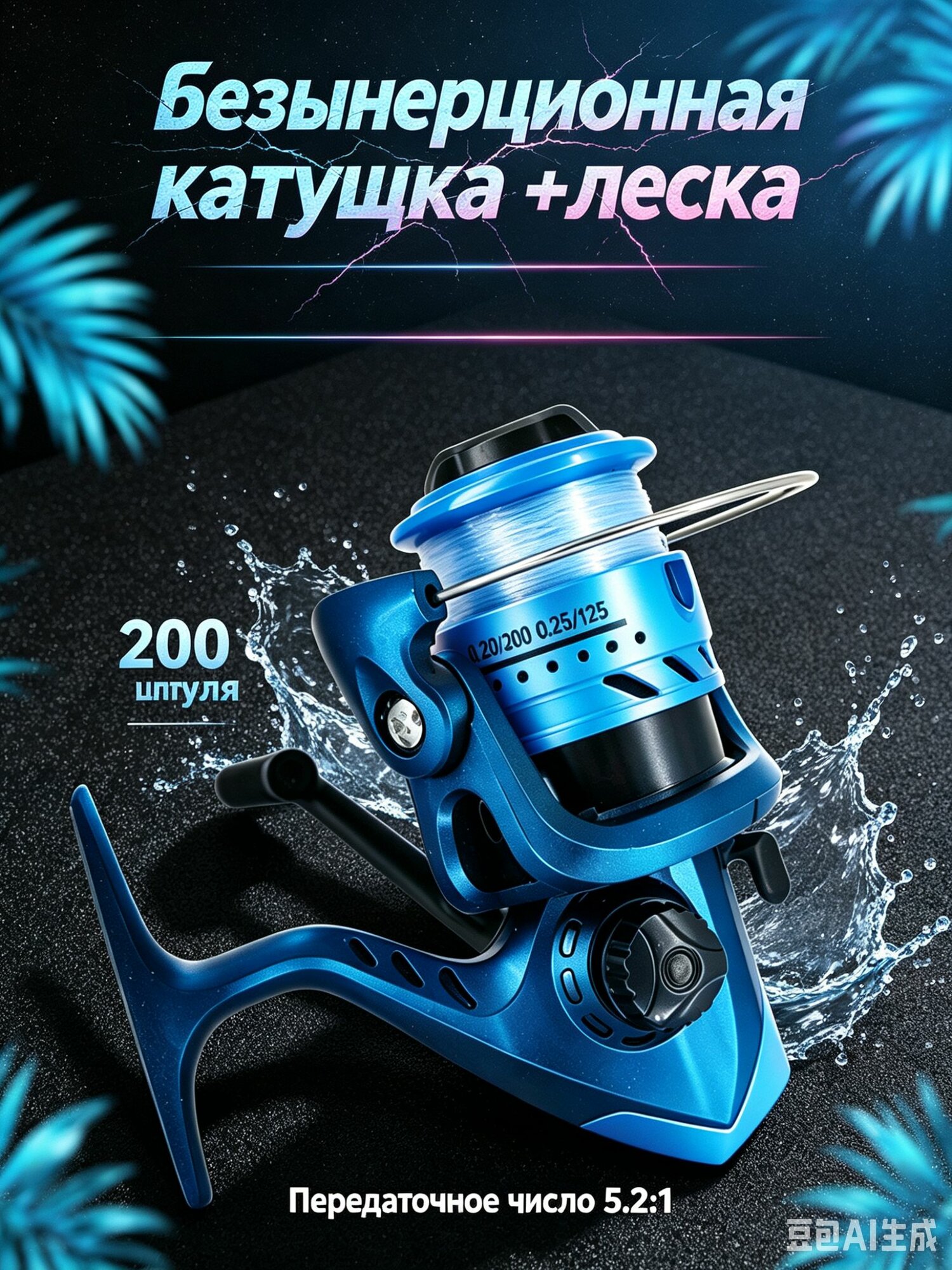 Катушка для удочки безынерционная рыболовная катушка для поплавочной с леской