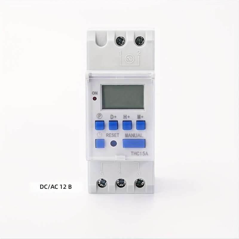 Программируемый цифровой таймер-выключатель THC15A 12V, мини, 7-дневный, без батареи