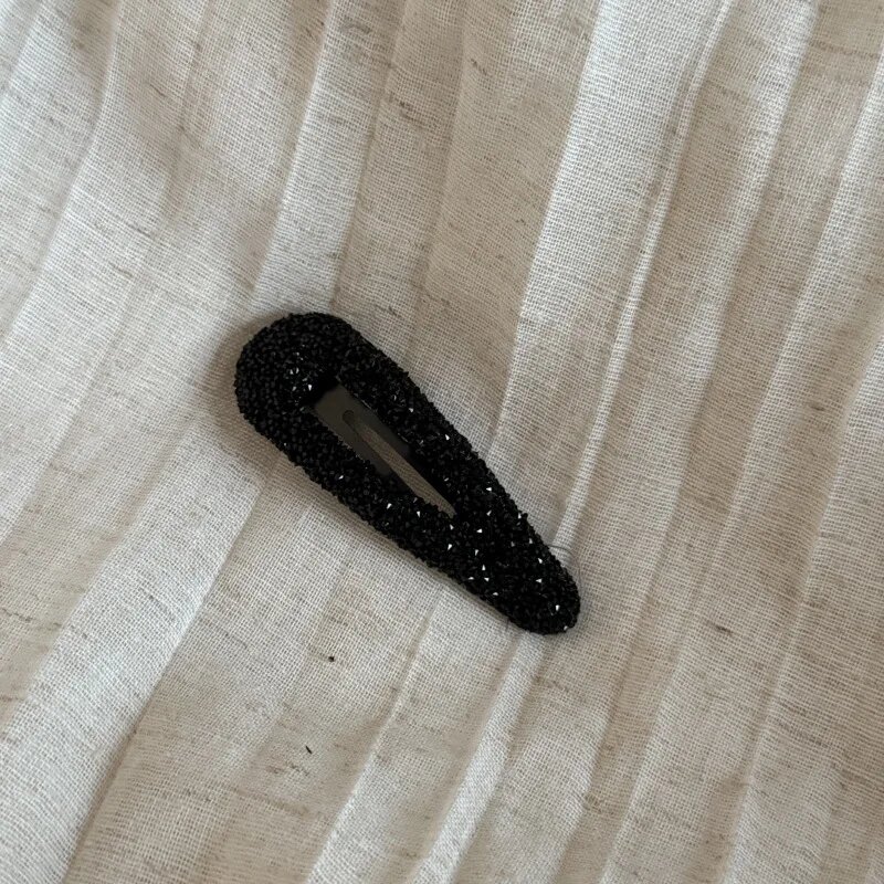 Заколки для волос с кристаллами 03 Black rhinestone
