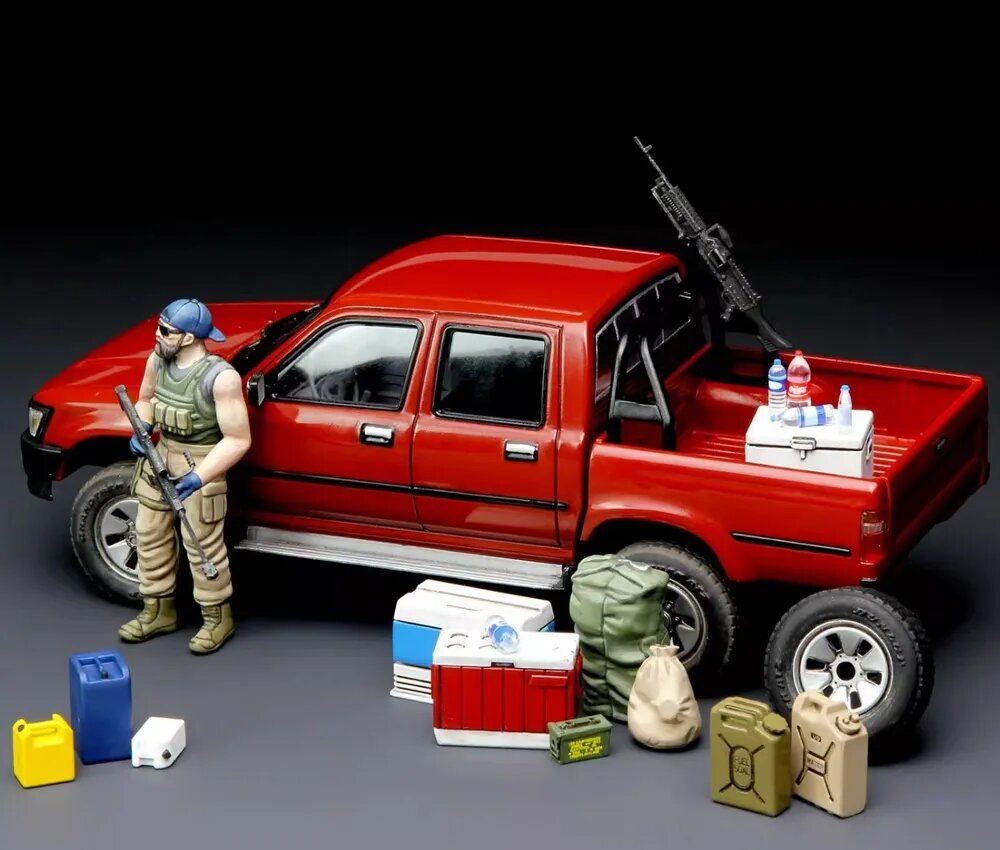 Meng VS-002 Model 1/35 Вооруженные пикапы с оборудованием Модель сборки (Цветная версия)