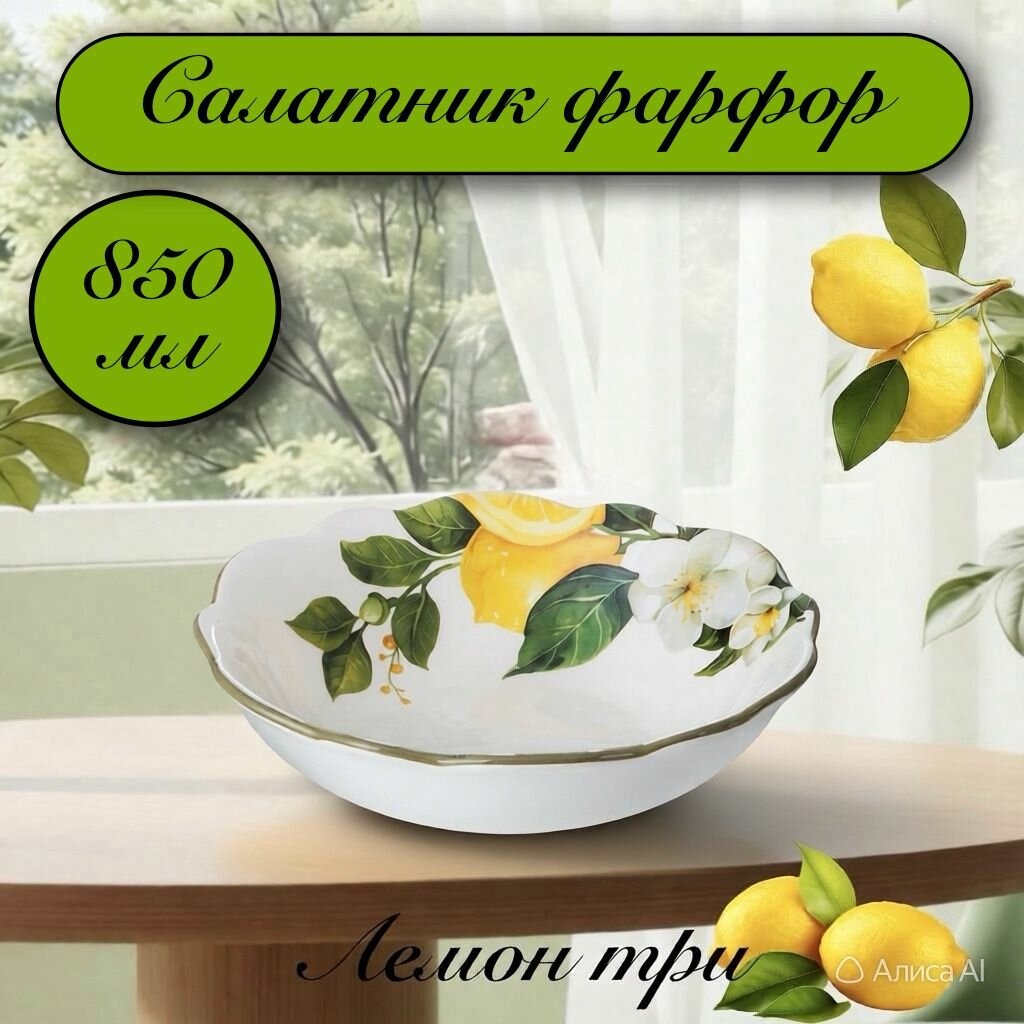 Салатник "лемон ТРИ" 21*6 см 850 мл