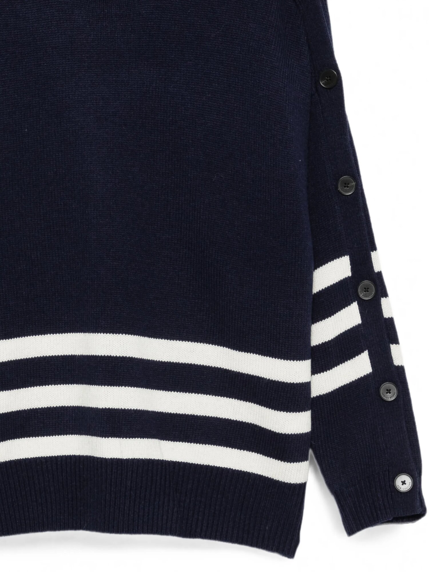 Свитер SEMICOUTURE Button-detail striped sweater, размер 32 — фото 1