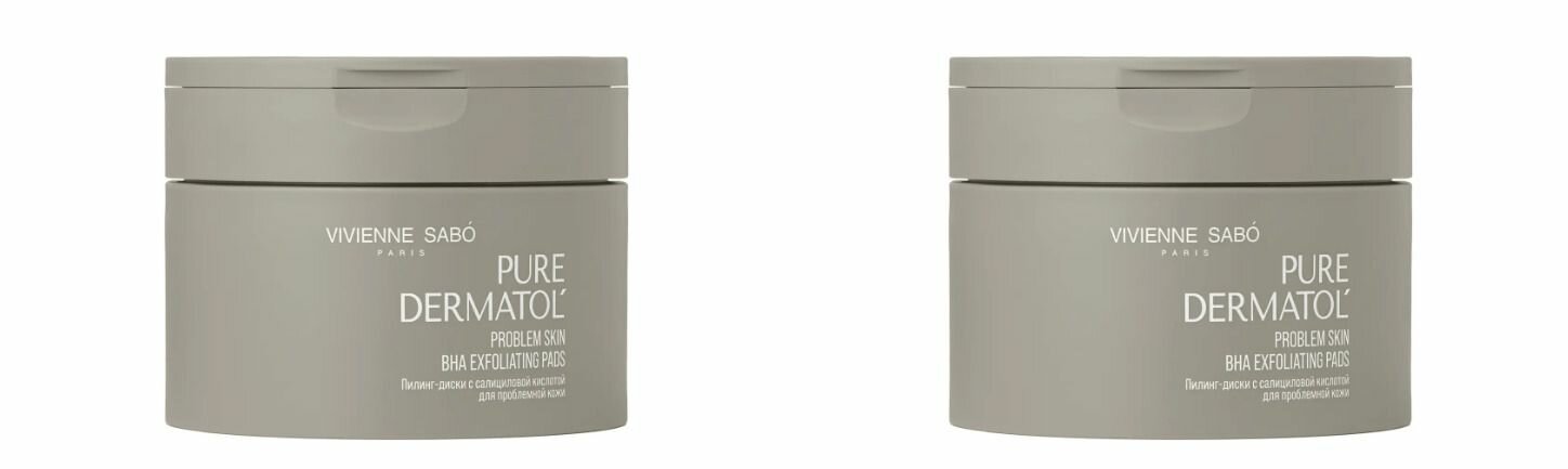 Vivienne Sabo Пилинг-диски для проблемной кожи Pure dermatol' c салициловой кислотой, 30 шт, 2 уп