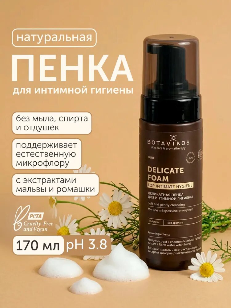 Пенка для интимной гигиены деликатная