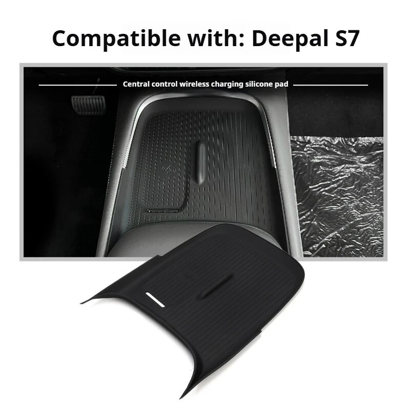 Для Changan Deepal S7 S07: беспроводная зарядная панель для центральной консоли, 2023 black