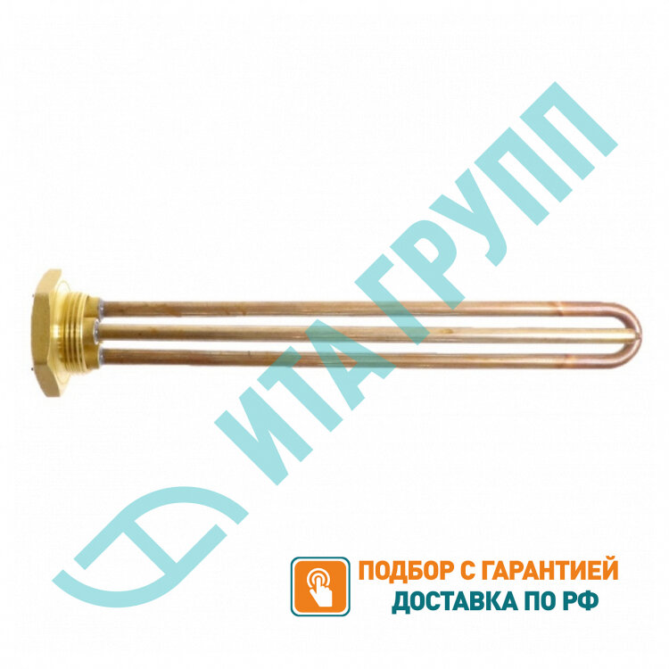 ТЭН 1,5кВт (1500Вт) RDT, резьбовой 42 мм для Ariston, De Luxe, Real, Thermex, 182200, 2106
