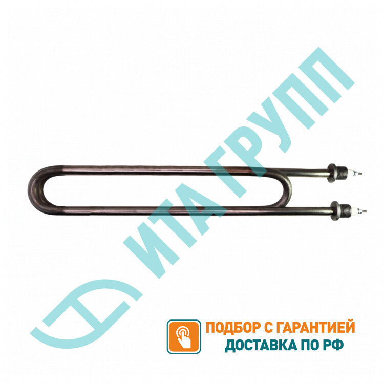 ТЭН для воды 8000W из нержавеющей стали, клеммы под гайку, L400мм, Ф7, 380V для ЭВАН, 08.801