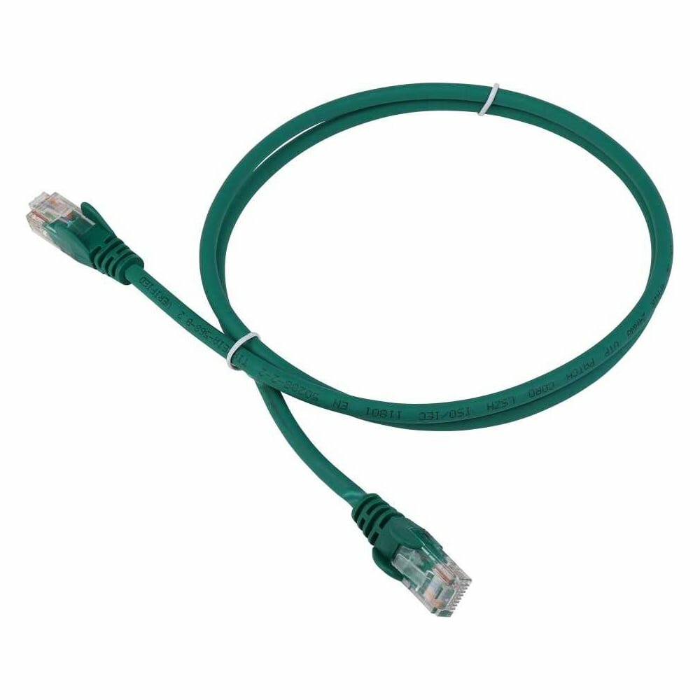 Патч-корд RJ45 - RJ45 LANMASTER 4 пары, UTP, категория 6, 0.3 м, зеленый, LSZH, LAN-PC45/U6-0.3-GN