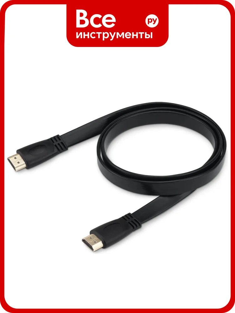 Кабель аудио-видео BURO HDMI 1.4 Flat, HDMI (m)/HDMI (m), 1м, черный (BHP HDMI 1) 395379