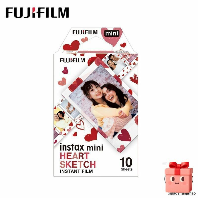 Картридж для фото Fujifilm Instax Mini HEART SKETCH, инстакс мини фотобумага 10 снимков