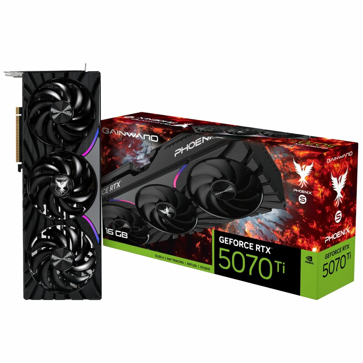 Видеокарта Gainward RTX 5070 Ti X3 (NE7507T019T2-GB2031K) черный