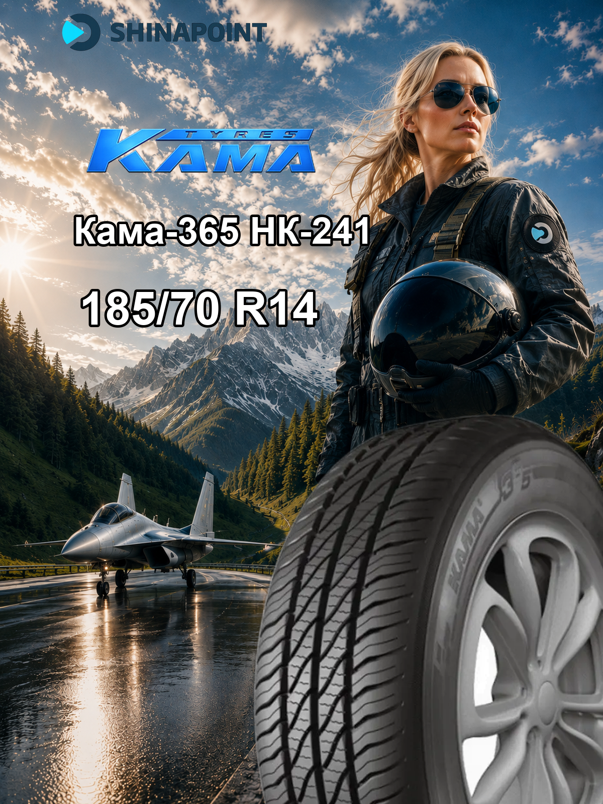 Шины летние R14 185 70 88 T автомобильная летняя резина лето КАМА модель Кама-365 НК-241