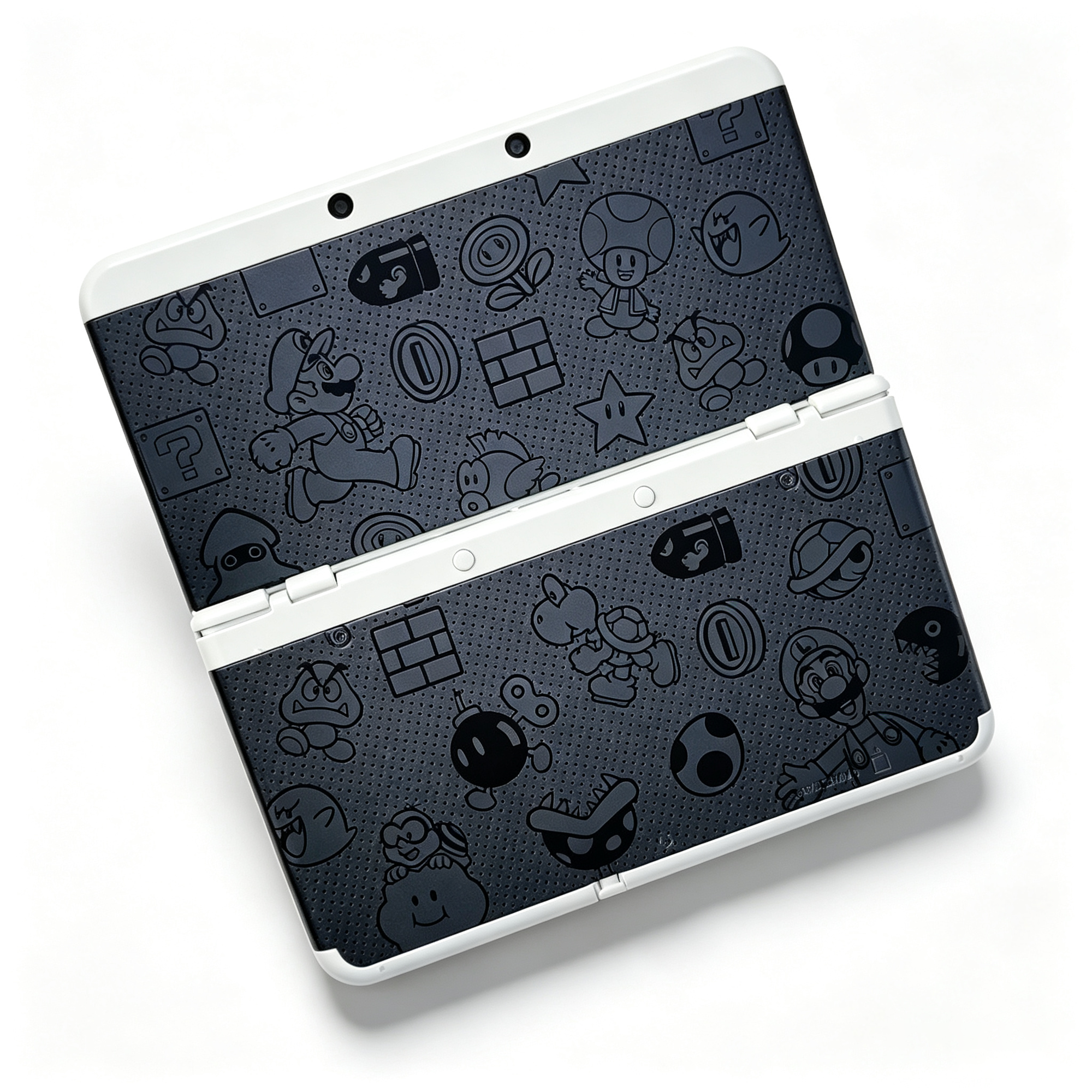 Сменная декоративная панель Nintendo New 3DS, дизайн Марио,1, Nintendo New 3DS, пластик, для геймпада, Nintendo New 3DS, сменная крышка, черный, black,