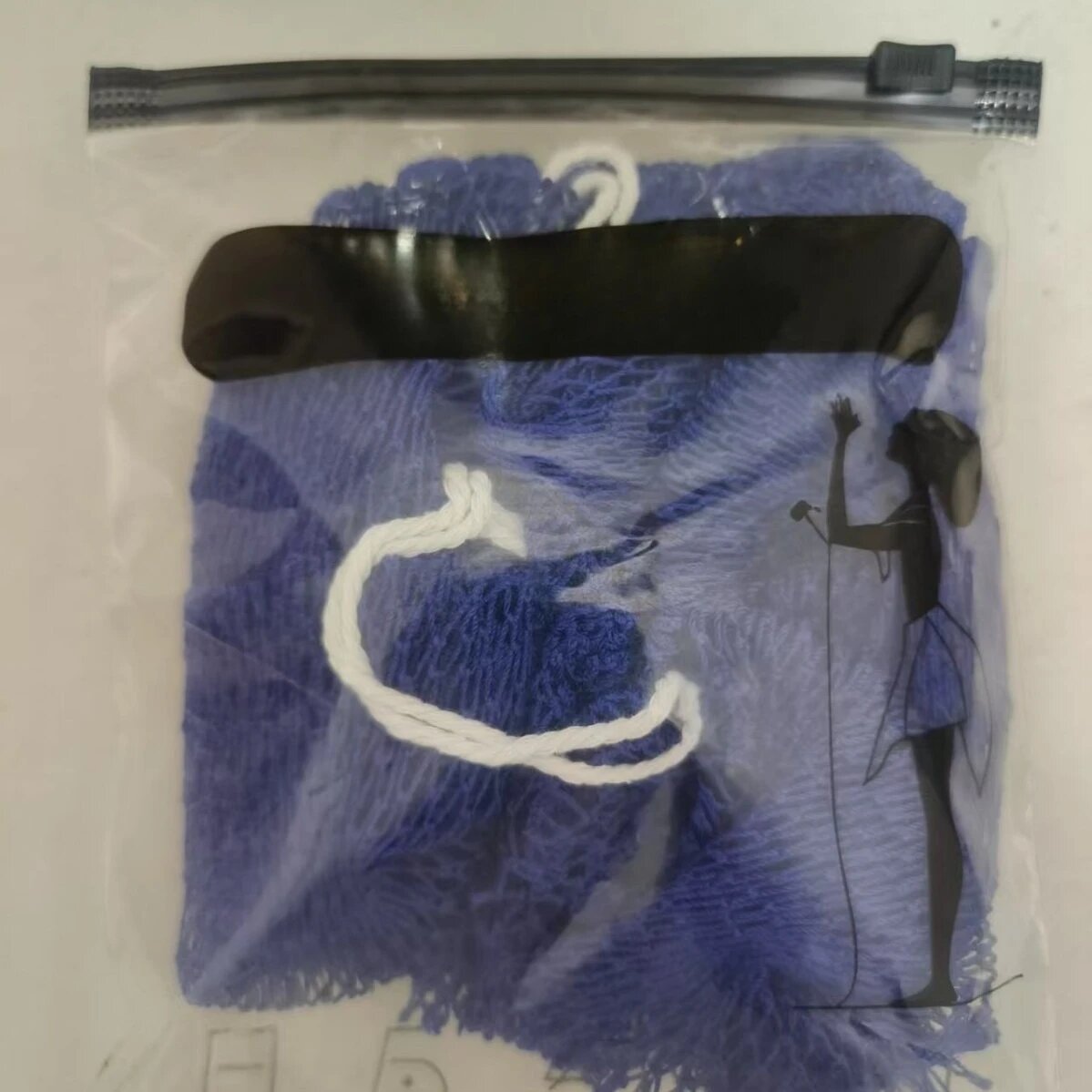 Синяя сетка для душа с принтом, Blue-1pc