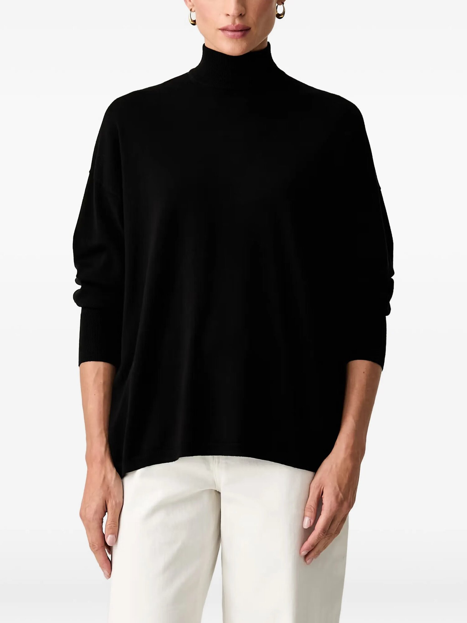 Свитер High-neck embroidered-logo sweater