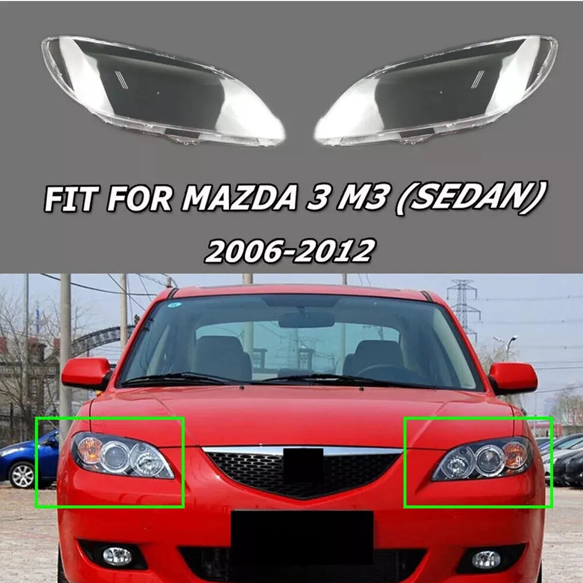 Корпус фары правой Mazda 3 Sedan/Axela BK 2006-2012