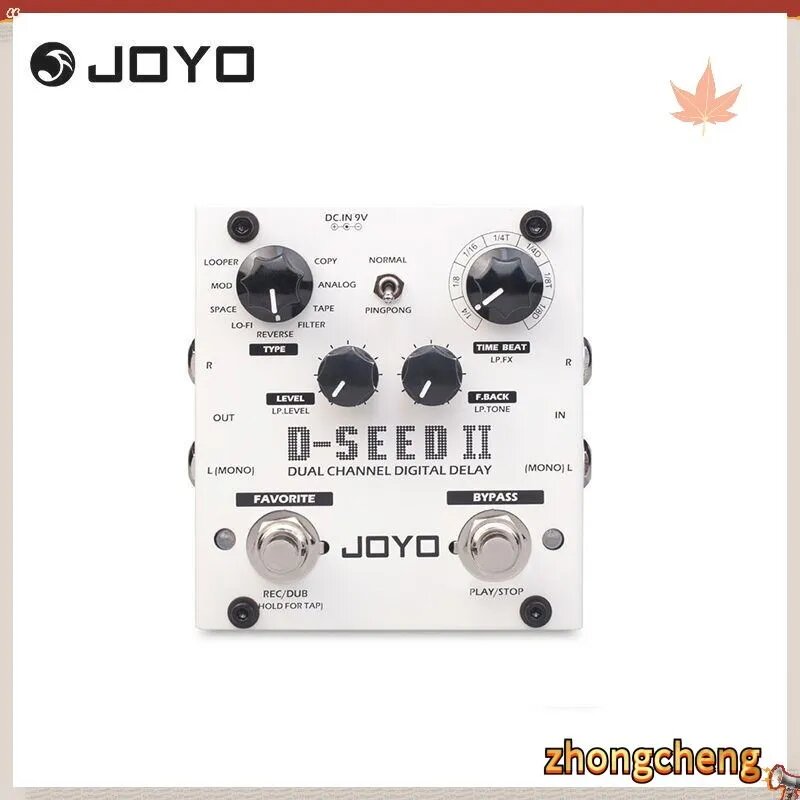 JOYO D-SEED-II Педаль гитарных эффектов Двухканальная цифровая функция записи Looper с задержкой