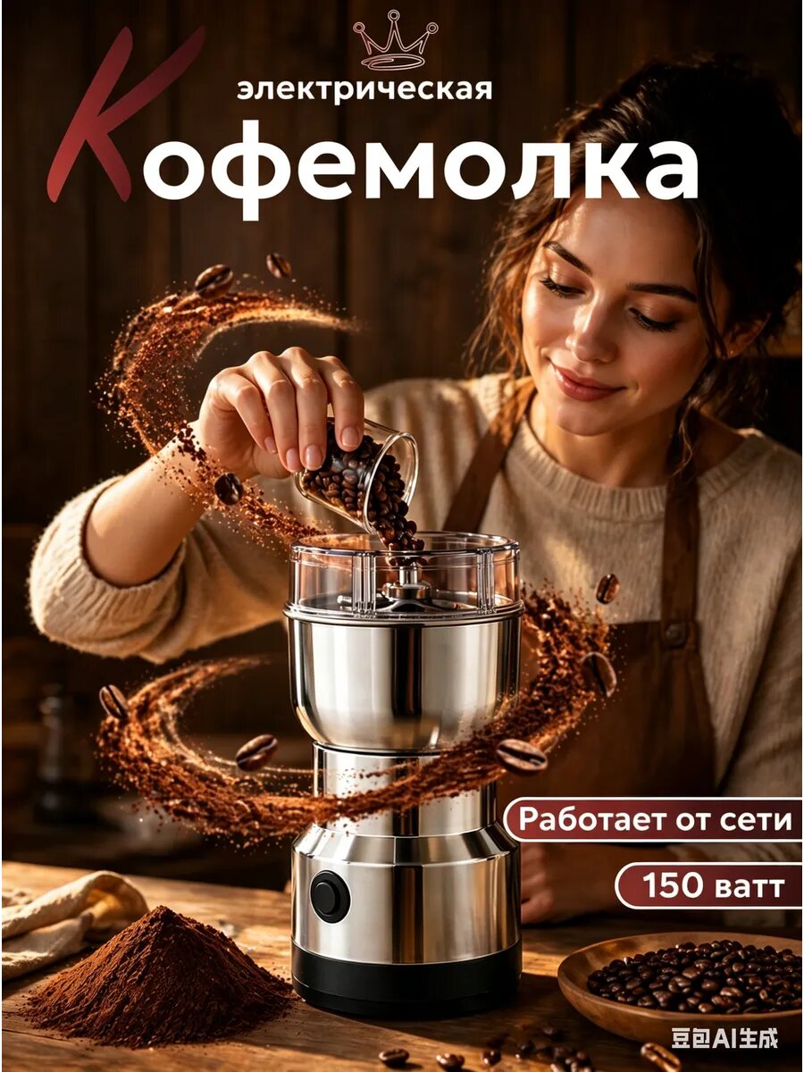 Кофемолка электрическая мощная для всего
