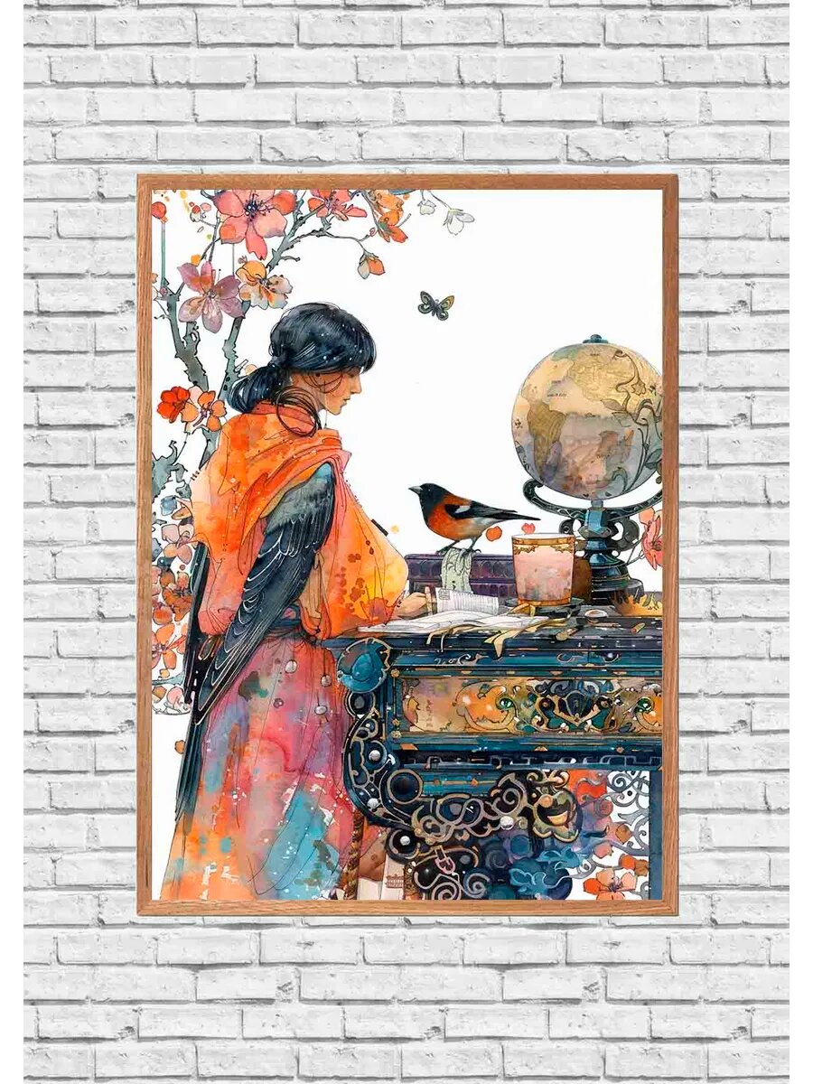 Снегирь-птица-астролог 3, Плакат 30x42см