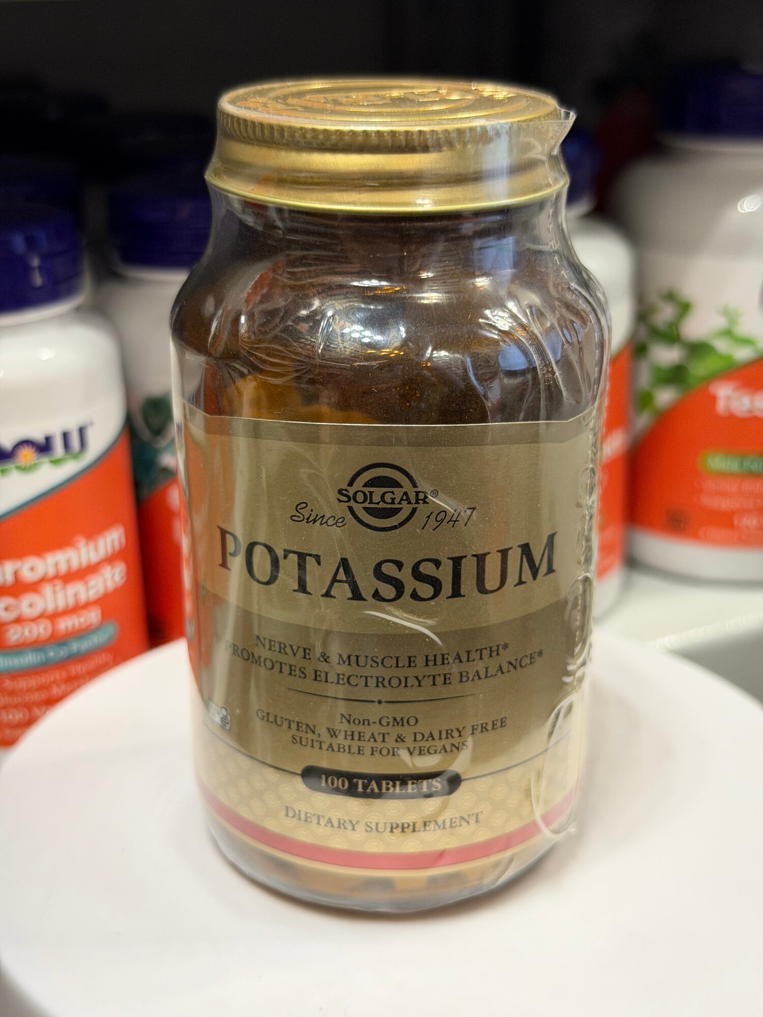 Solgar Potassium - Калий Для укрепления сосудов и против отеков 100 таблеток