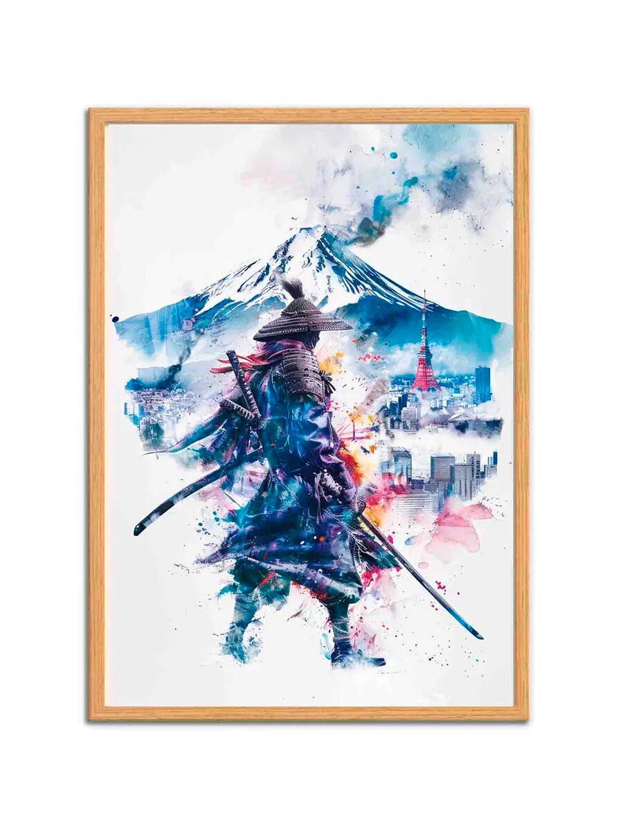 Птица-самурай-кряква 5, Плакат 30x42см