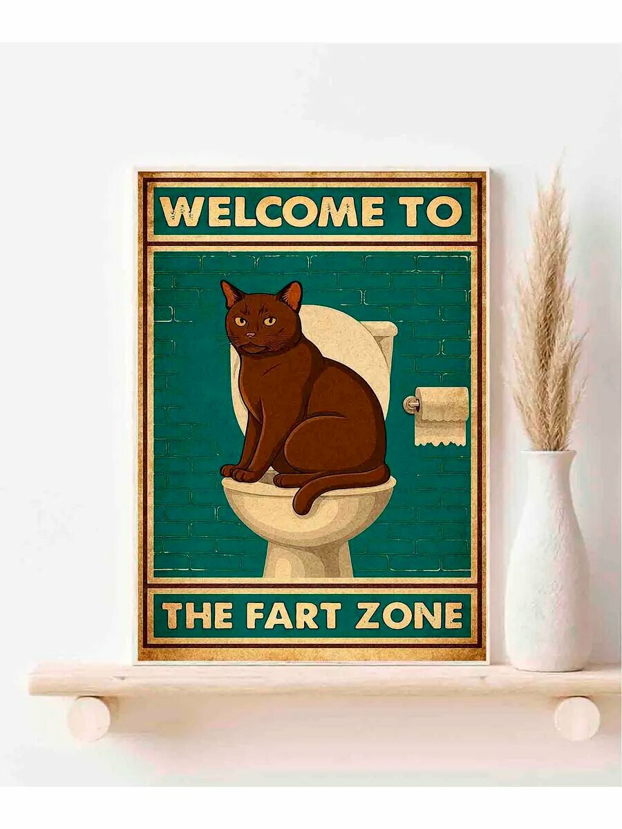 Бирманская кошка, Welcome To The Fart Zone, Плакат 30x42см