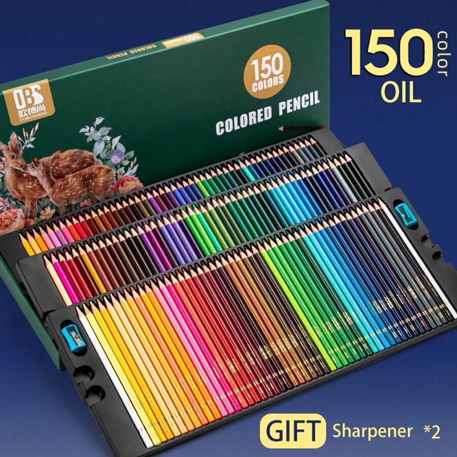 OBOS цветные карандаши 48/72/120/150/200 цветов 150 Oil Colors