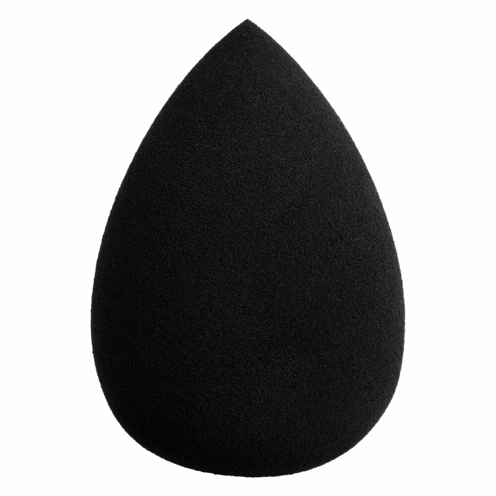 Черная косметическая губка Beauty Egg из гидрофильного полиуретана 01