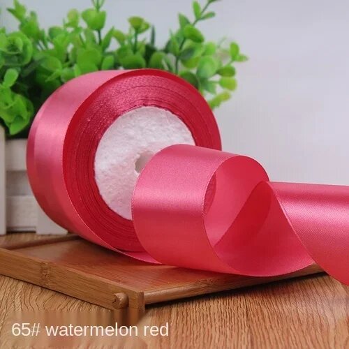 Мerylover рельефные ленты для упаковки подарков 25 ярдов Розовый, Watermelon Red, 25mm