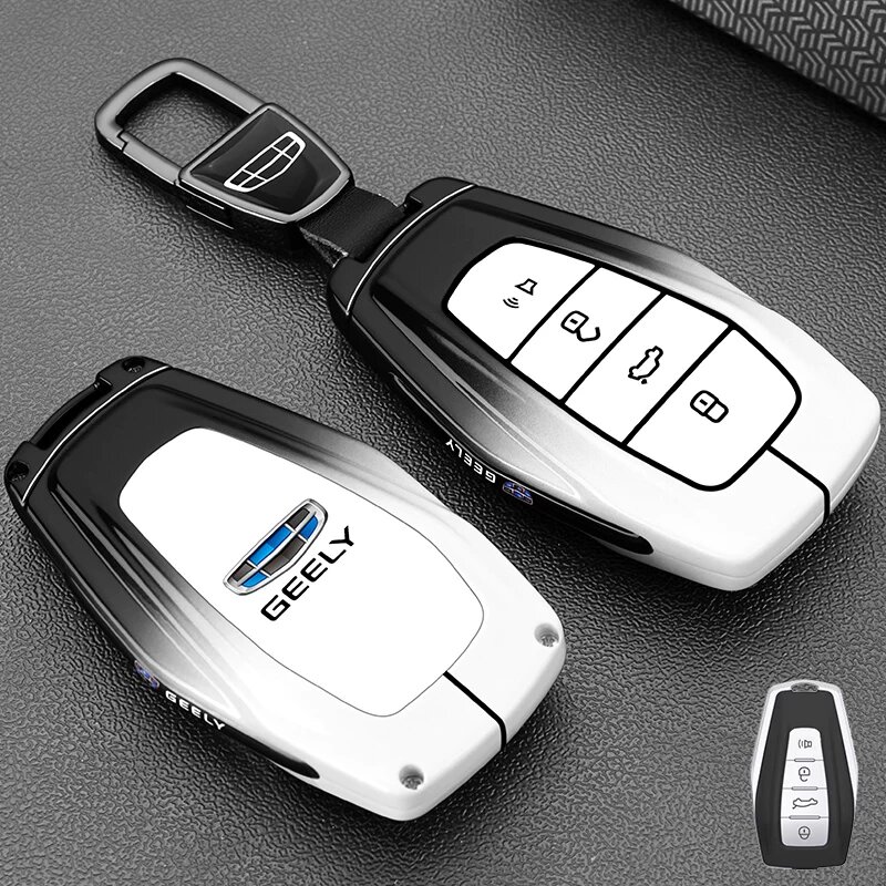 Geely B Series Белый (пластик) кожаный квадратный замок для ключей автомобиля