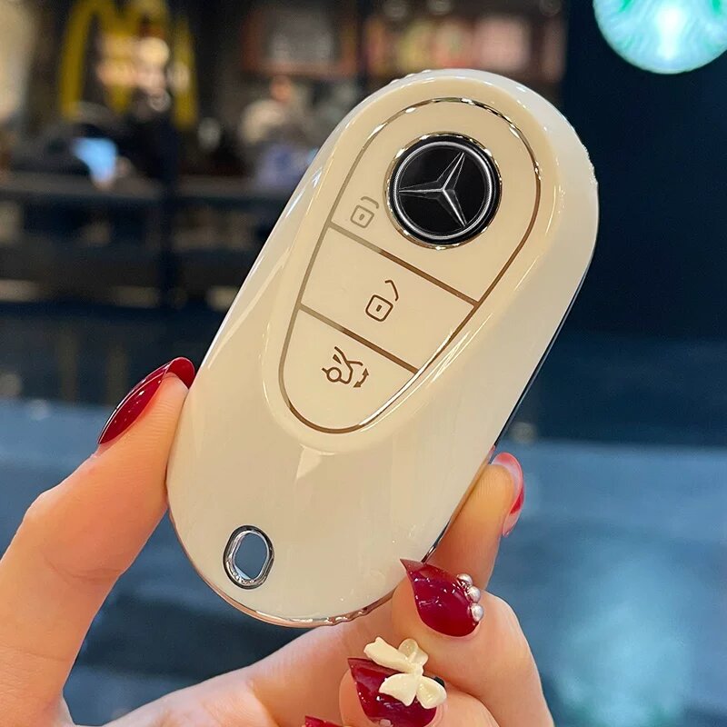 Авторучка Mercedes-Benz C-Style молочно-белого цвета одиночная для моделей E-класса