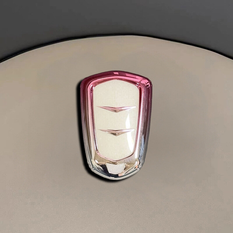 Чехол для ключа Cadillac для CT5, XT4, XT5, XTS, CT6, XT6, ATS-L, CT4, GT4 - стиль A, розовый градиент, одиночный чехол
