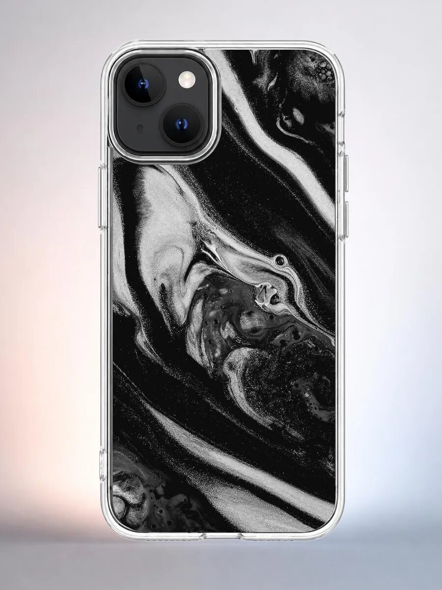 Чехол iPhone 13 абстрактный глаз силиконовый прозрачный