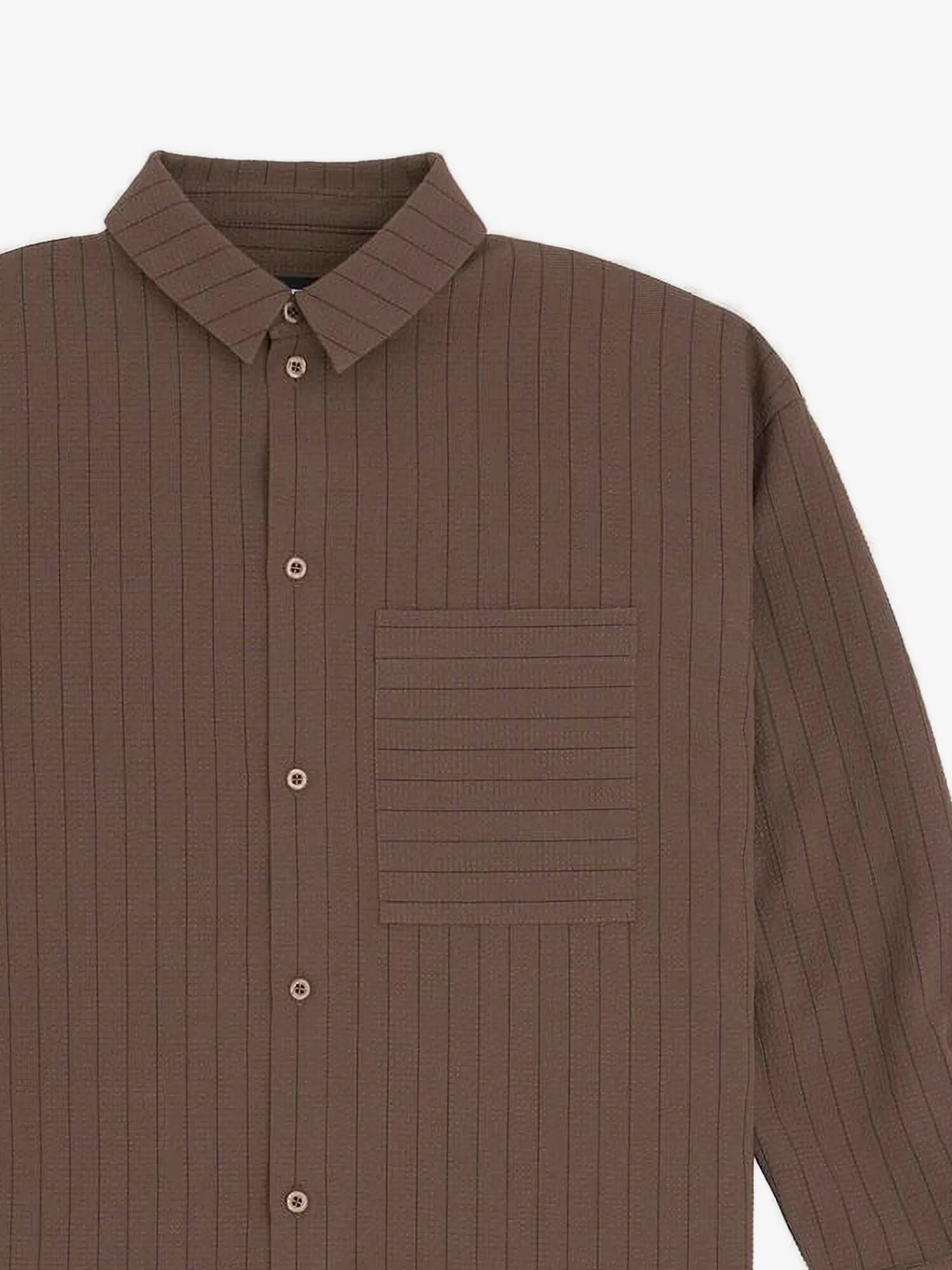 Блуза WRSTBHVR Busra vertical-stripe blouse, размер 46, коричневый — фото 1