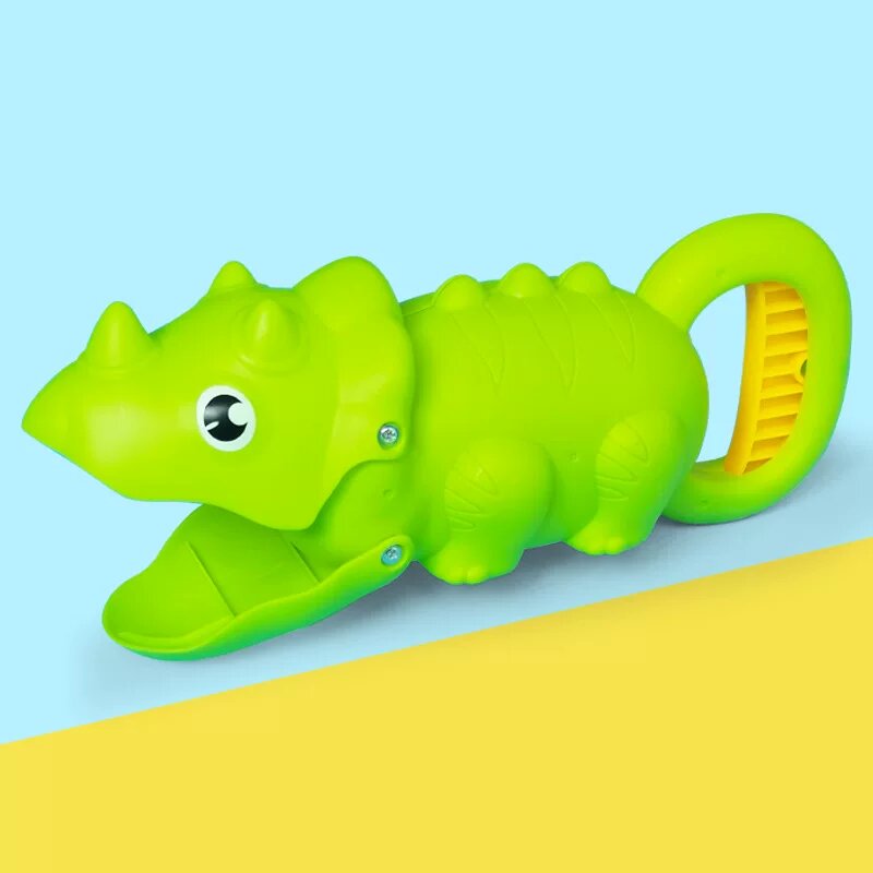 Зеленая игрушечная лопатка-пинцет с динозавром, детский песочный набор, большой размер