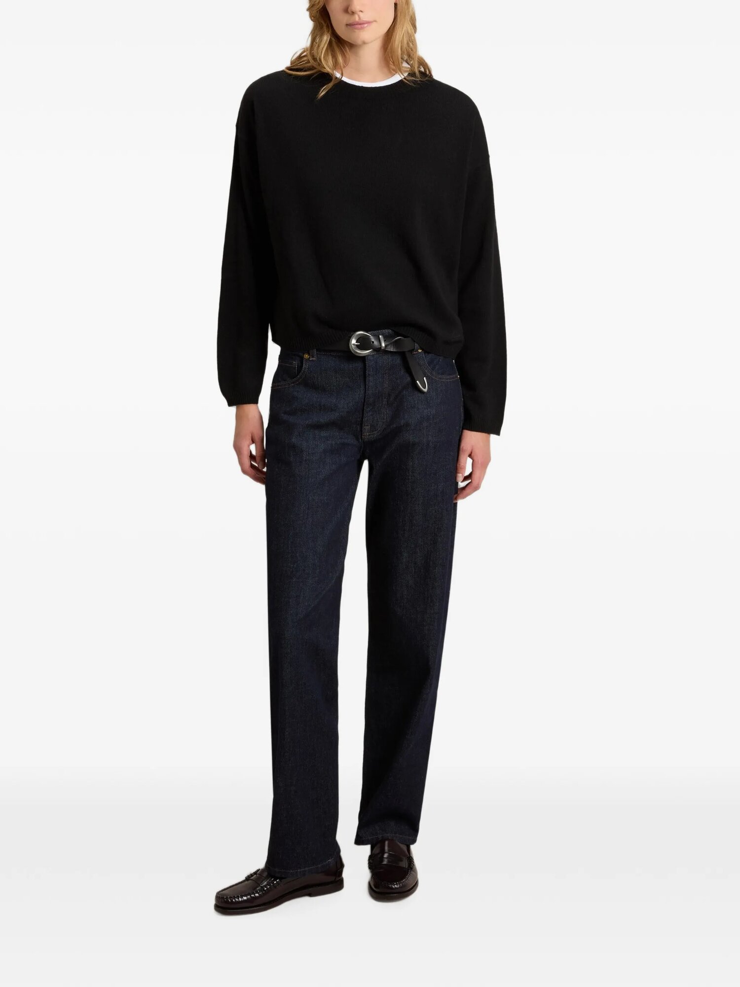 Свитер Woolrich Crew-neck drop-shoulder sweater, размер 44, , black — фото 1