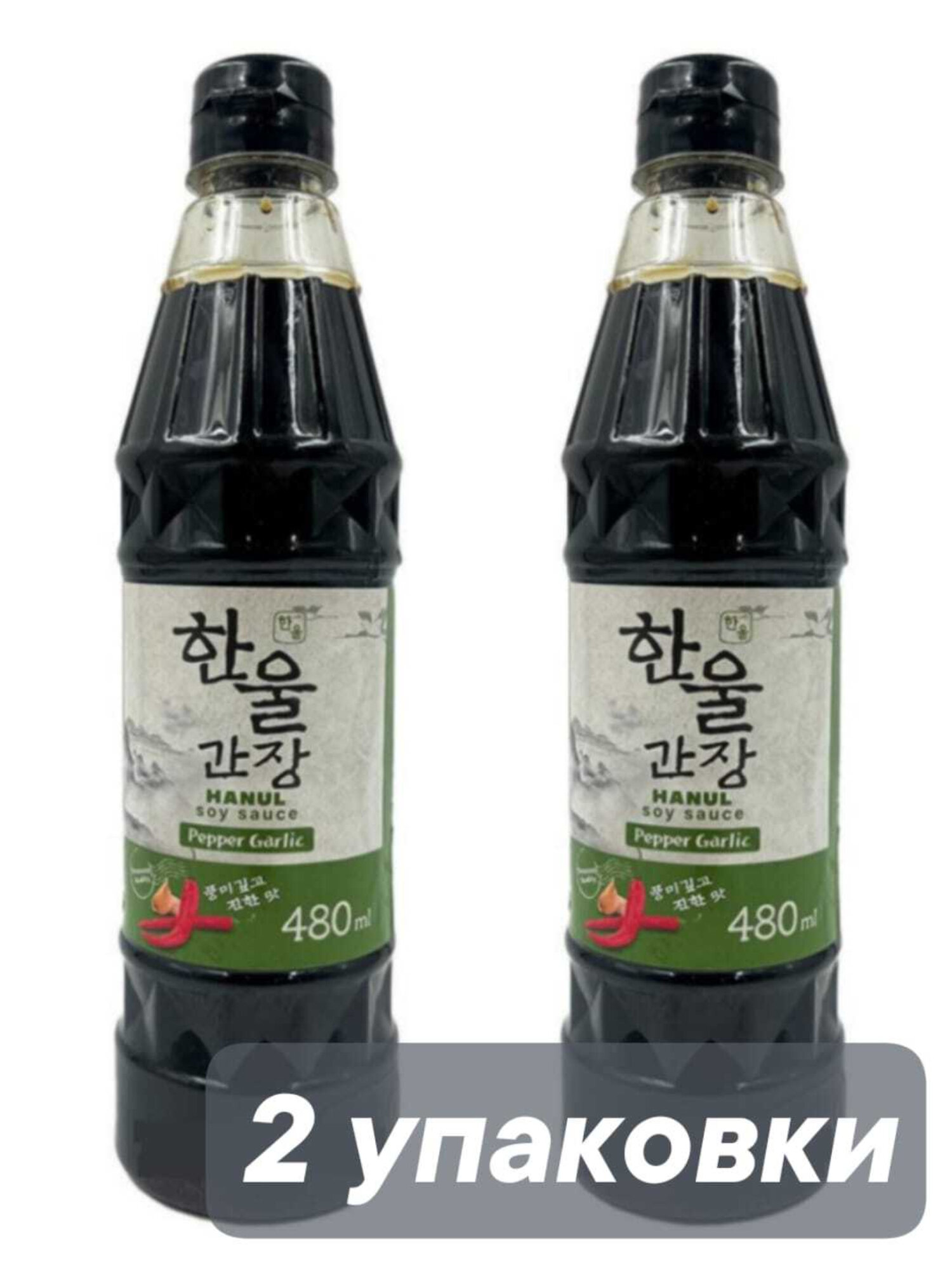 Соевый соус Hanul с перцем и чесноком 480 мл x 2 шт