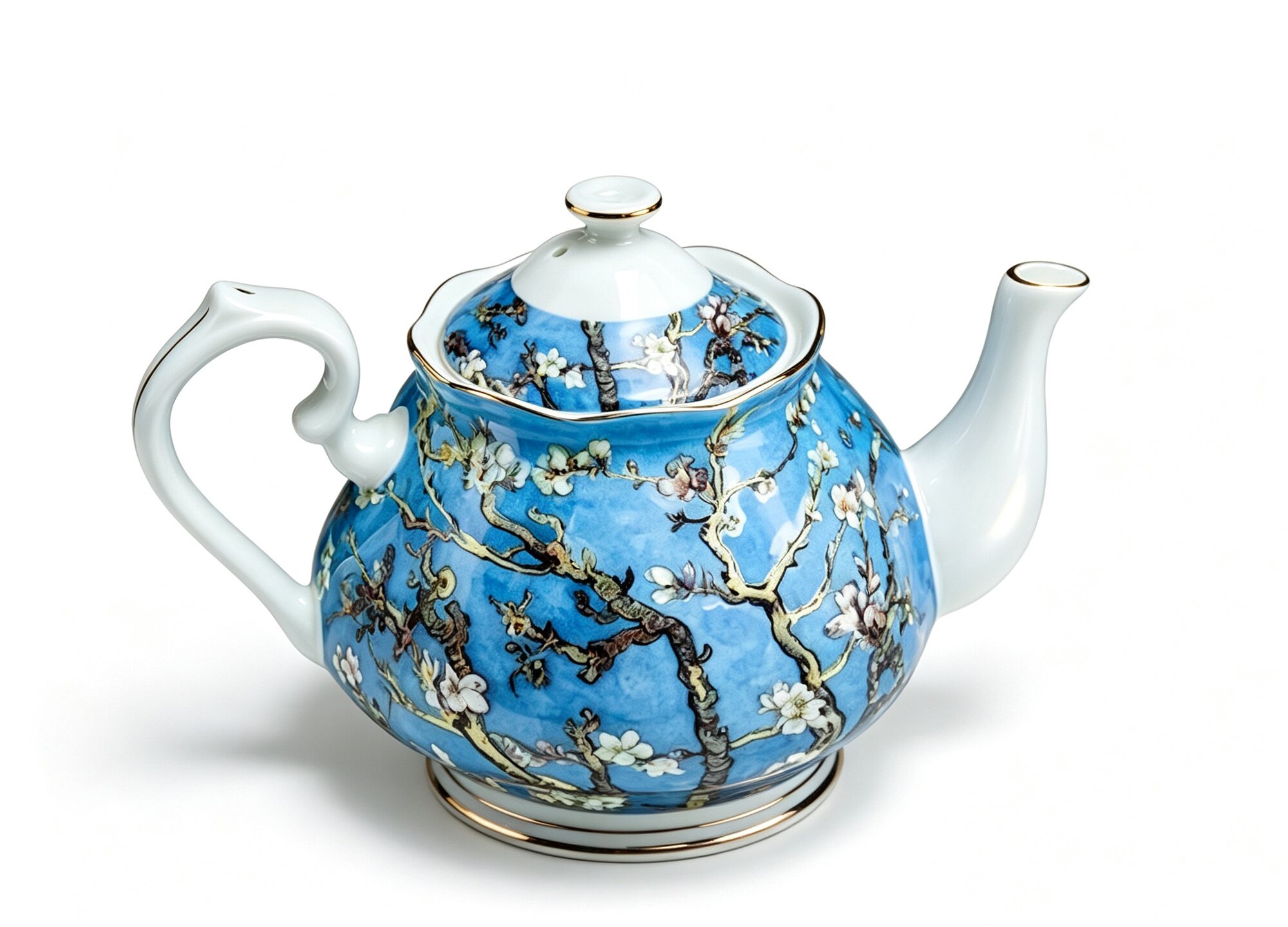 1000ML костяной фарфоровый чайник, рисователь Ван Гога, керамический чайник, кофеварка, семейный подарок