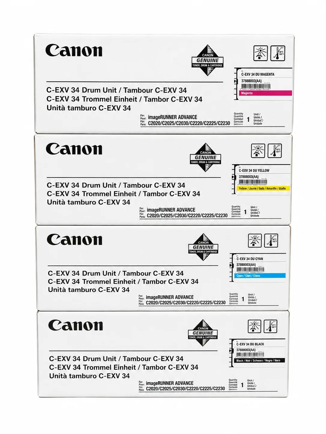 Блок фотобарабана Canon C-EXV34 BK/C/M/Y комплект для IR ADV C2020/2030 Canon