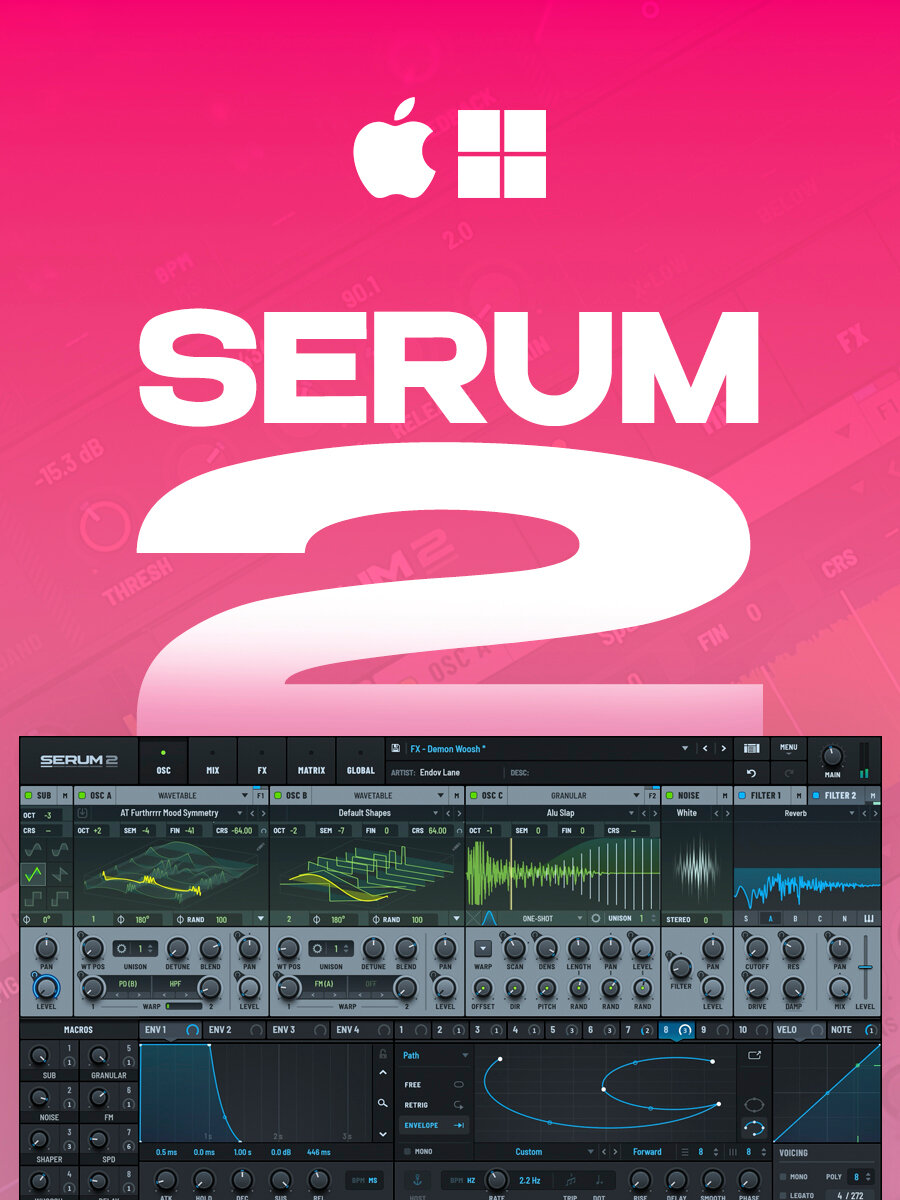 XFer Serum 2 (Бессрочная лицензионная активация) для ПК, macOS & Windows
