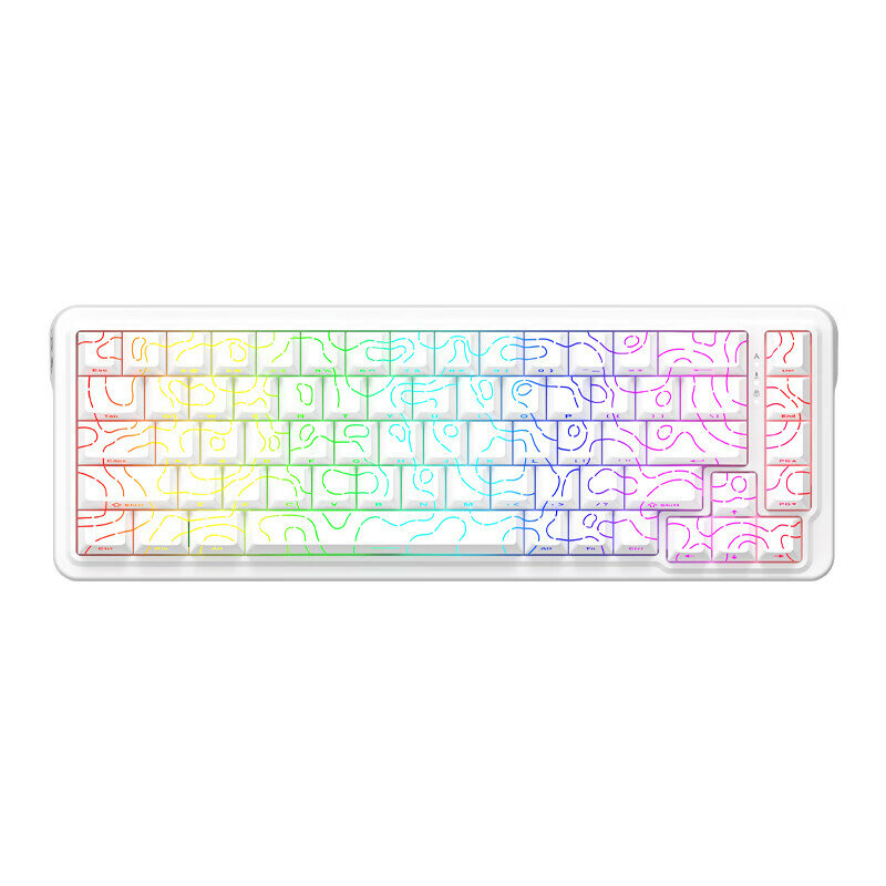 REDRAGON M68 PRO Магнитная осевая клавиатура 68 клавиш Белый изометрический Настроенный игровой клавиатура Цвет：[68