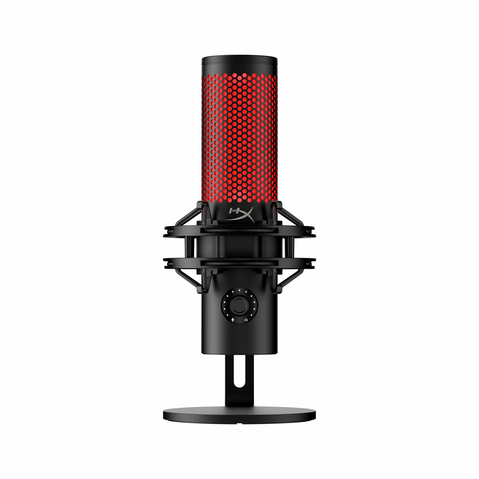 Микрофон HyperX QuadCast 2 , конденсаторный, кардиоидный, стереозапись, USB, jack3.5, черный