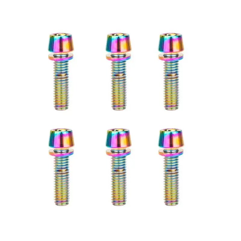 6 шт. болты для выноса руля горного велосипеда M5x18 мм титановые Multicolor