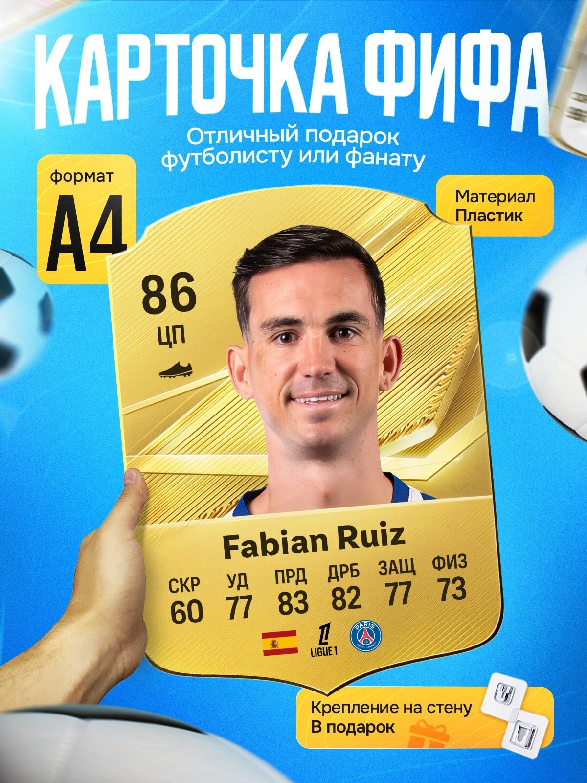 Карточка футболиста Fabian Ruiz EA FC