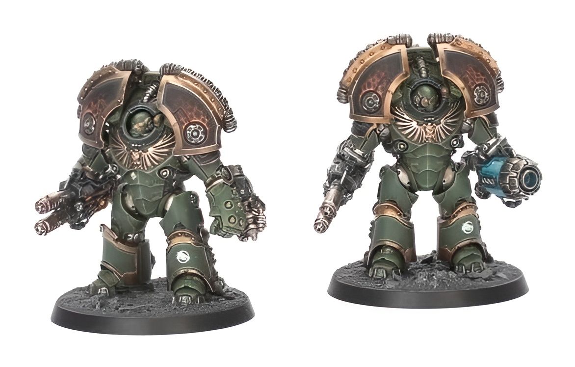 Warhammer 30k Миниатюры / Legiones Astartes / Saturnine Terminator Squad 2 фигурки (смола, литье)